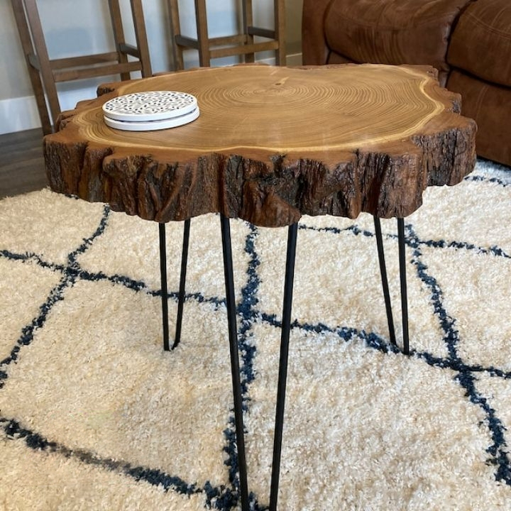 Wood Slab Coffee Table, Live Edge Coffee Table, Rustic Wood Slab Coffee ...