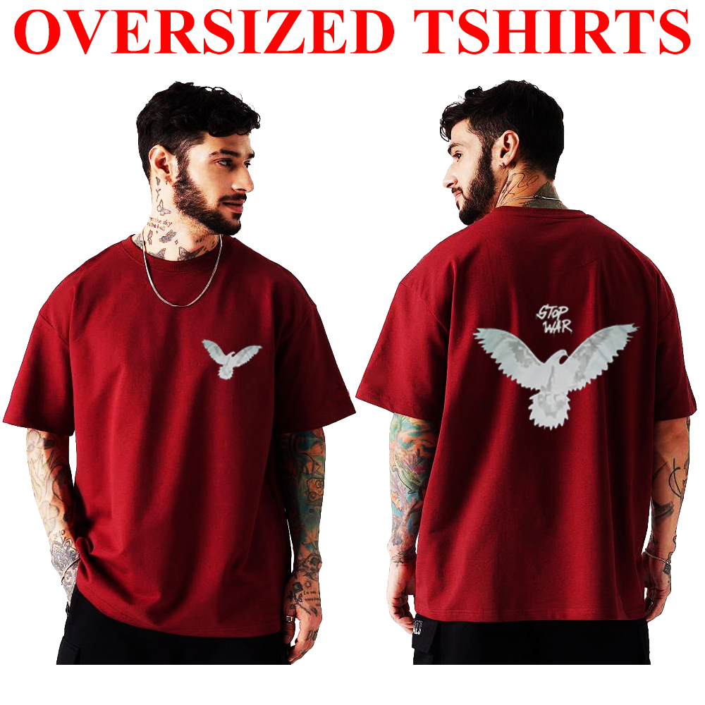 New Arrival Oversized Drop Shoulder Eagle Printed Tees Gym Workout Premium Quality Summer ...