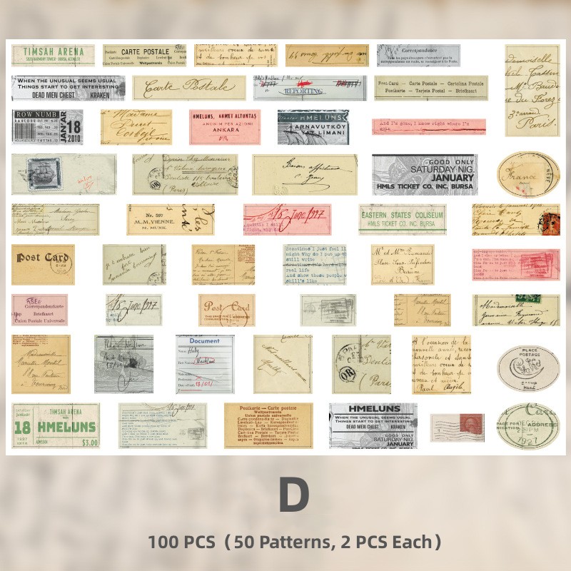 Panda Online 100PCS Find The Memory Series Lable Stickers Album Diary ...