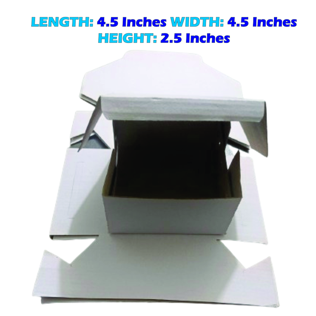 3-PLY White Hard Card Ecommerece Packing Boxes Size In Inches (4.5x4 ...