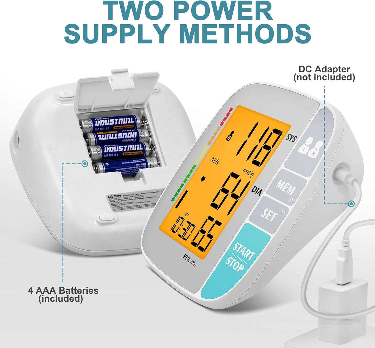 ENRAX CART Blood Pressure Monitor, Automatic Digital Accurate Upper Arm ...