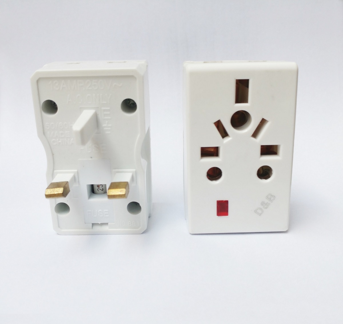3 Way UK Plug Adapter | 13A Fuse Type G Multi Plug Adapter Three Pin ...
