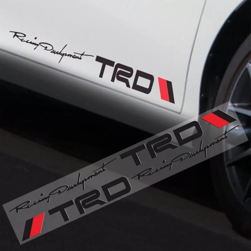 2Pc(Black) TRD Body Pair Stickers 47cm Side body Car sticker for Toyota ...