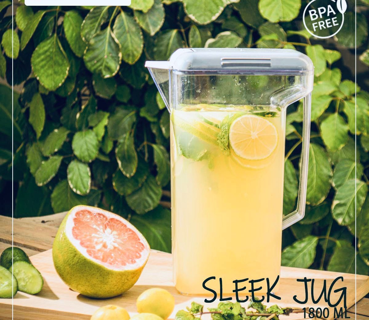Plastic Jug With Lid And Handle - Large Water Jug - 1800ml | Daraz.pk
