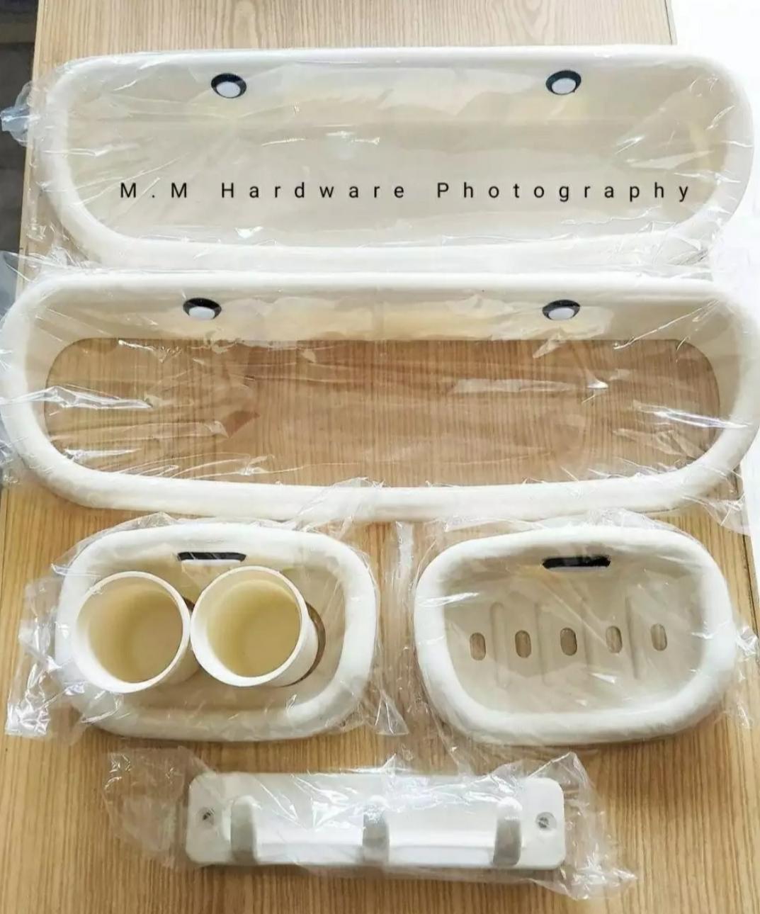 Plastic Bathroom Accessories Set Of 5 Premium Quality | Daraz.pk