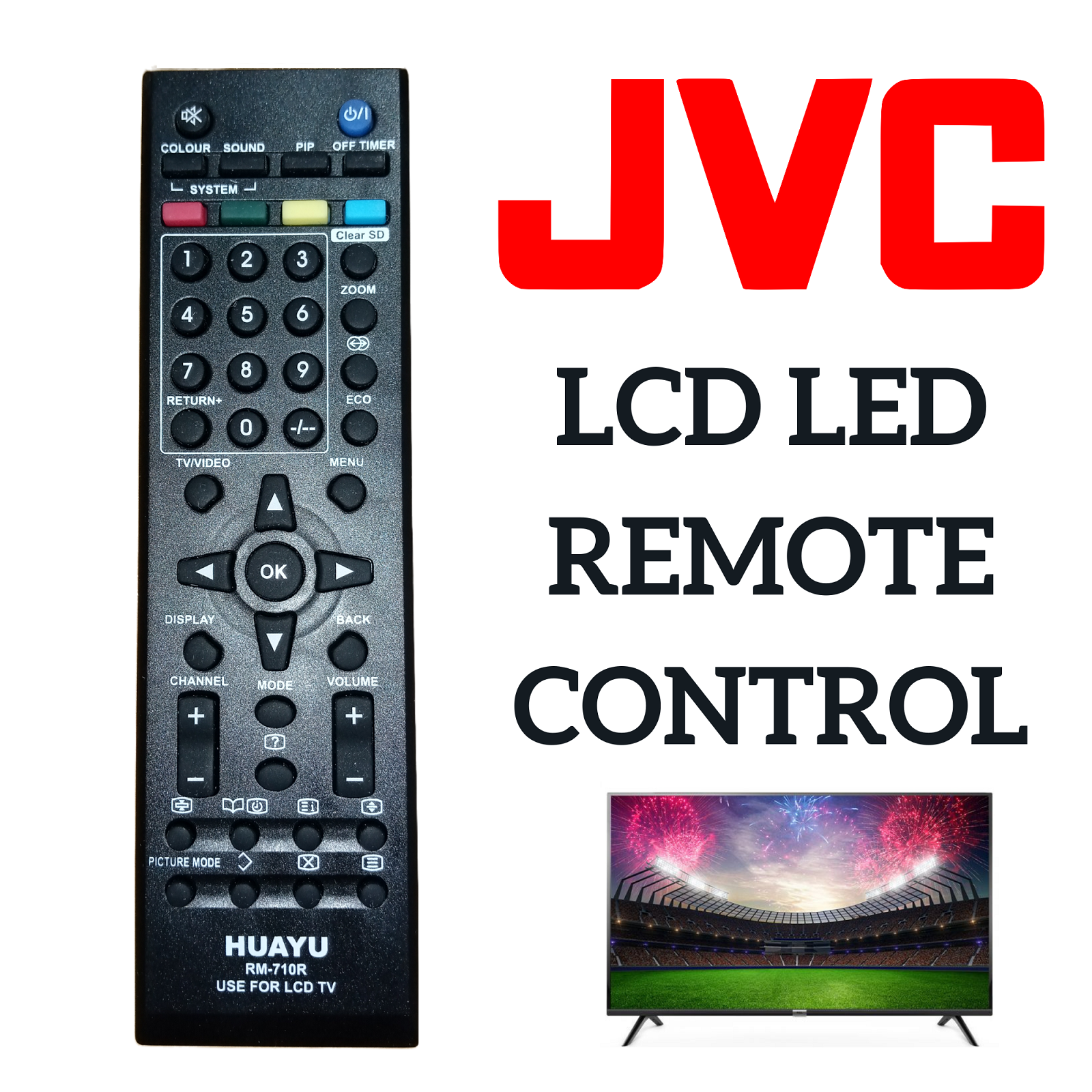 Universal Remote Control for JVC LCD LED TV | Daraz.pk