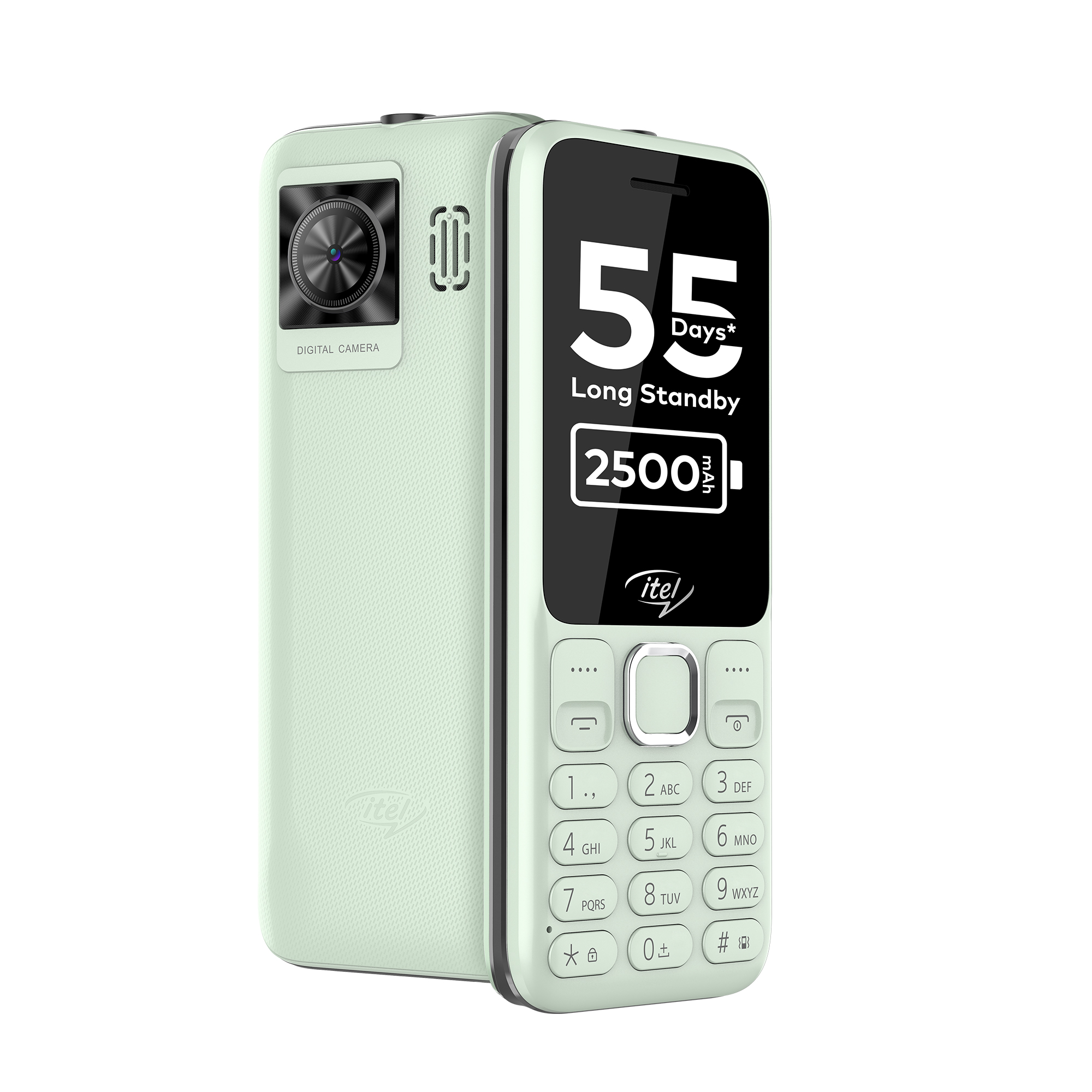 itel Power 450 Feature Phone | 2.4″ Bright Big Screen | 2,500mAh Big Battery | 2,000 Contacts ...