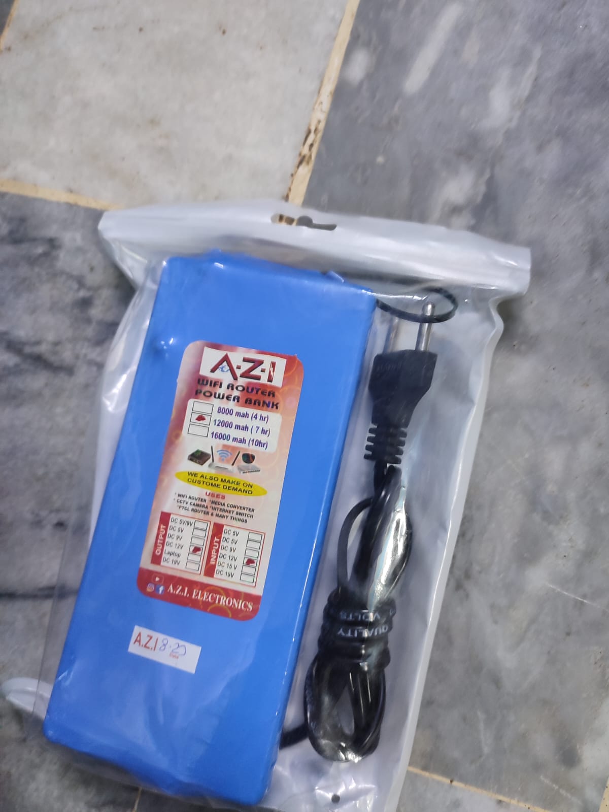 WiFi Router Power Bank 12v Volts UPS Technology - 12000 mah - 6 hours ...