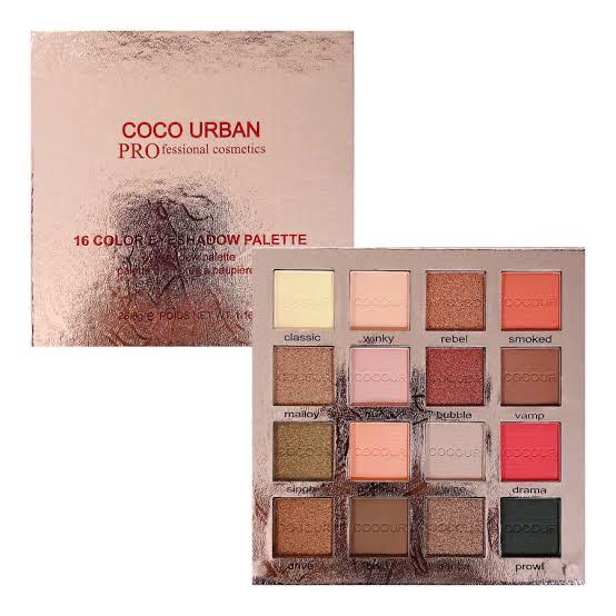 Coco Urban 16 Colours Professional Eyeshadow Palette | Highly Pigmented ...