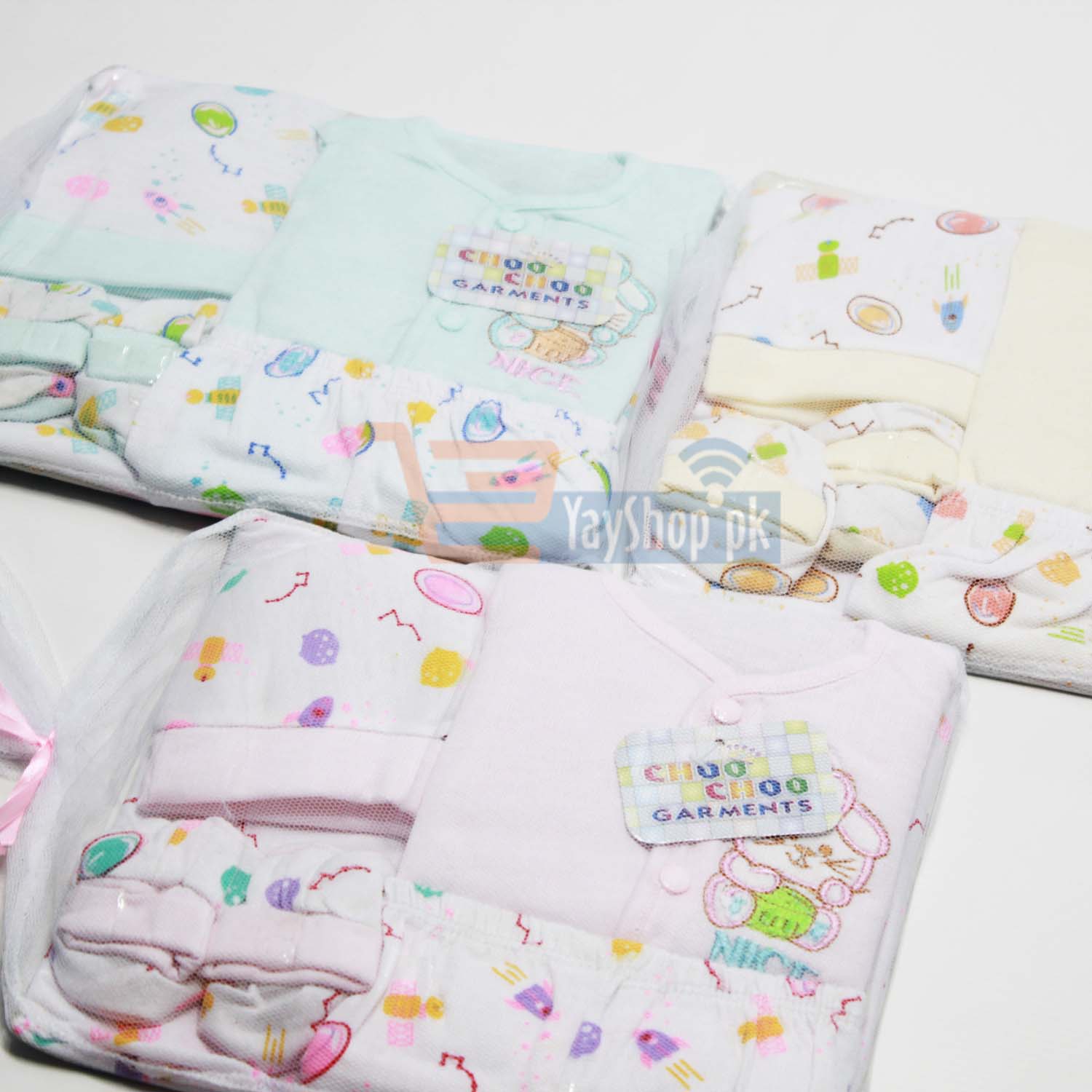 Baby Gift Set 05 Pcs Multi Colour Suit Set - Wrapping Sheet, Shirt ...