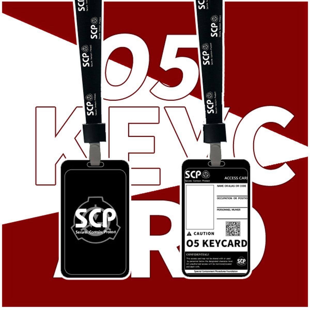 Anime SCP Foundation Archives Level 5 access control card set bus card ...