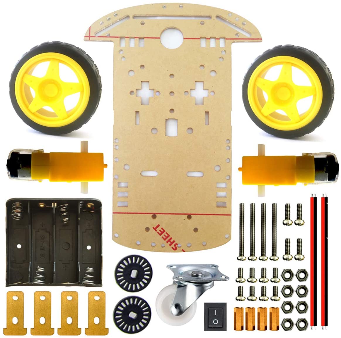 2WD robot smart car chassis board Kits, it can use with other ...