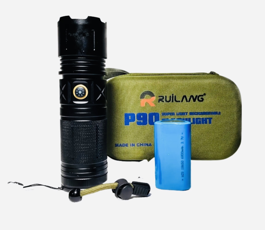 RL P90 LED Torch Rechargeable Flashlight with High Lumens, Super ...