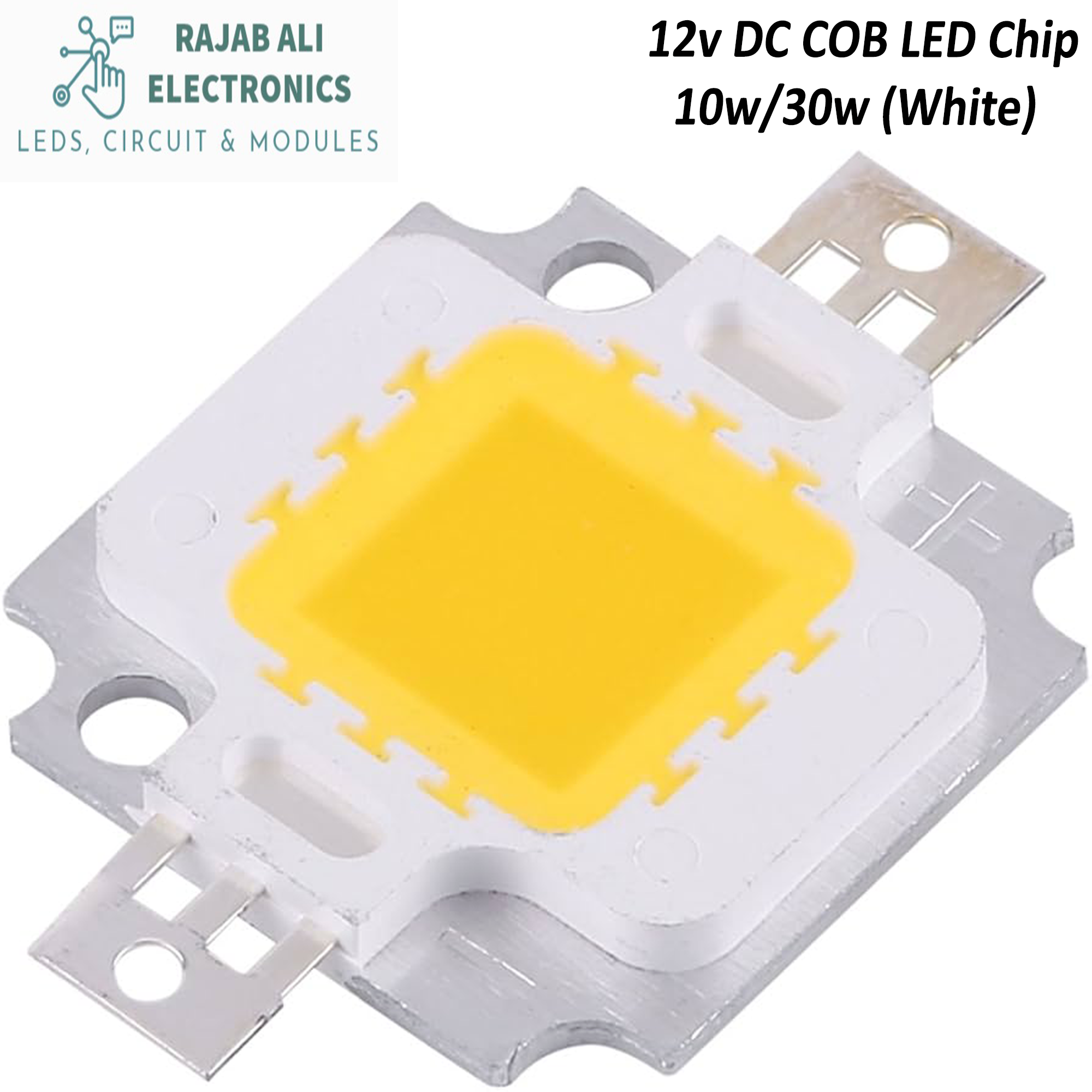 12V DC COB LED Chip High-Quality 10W~100W White Light with Metal Base ...