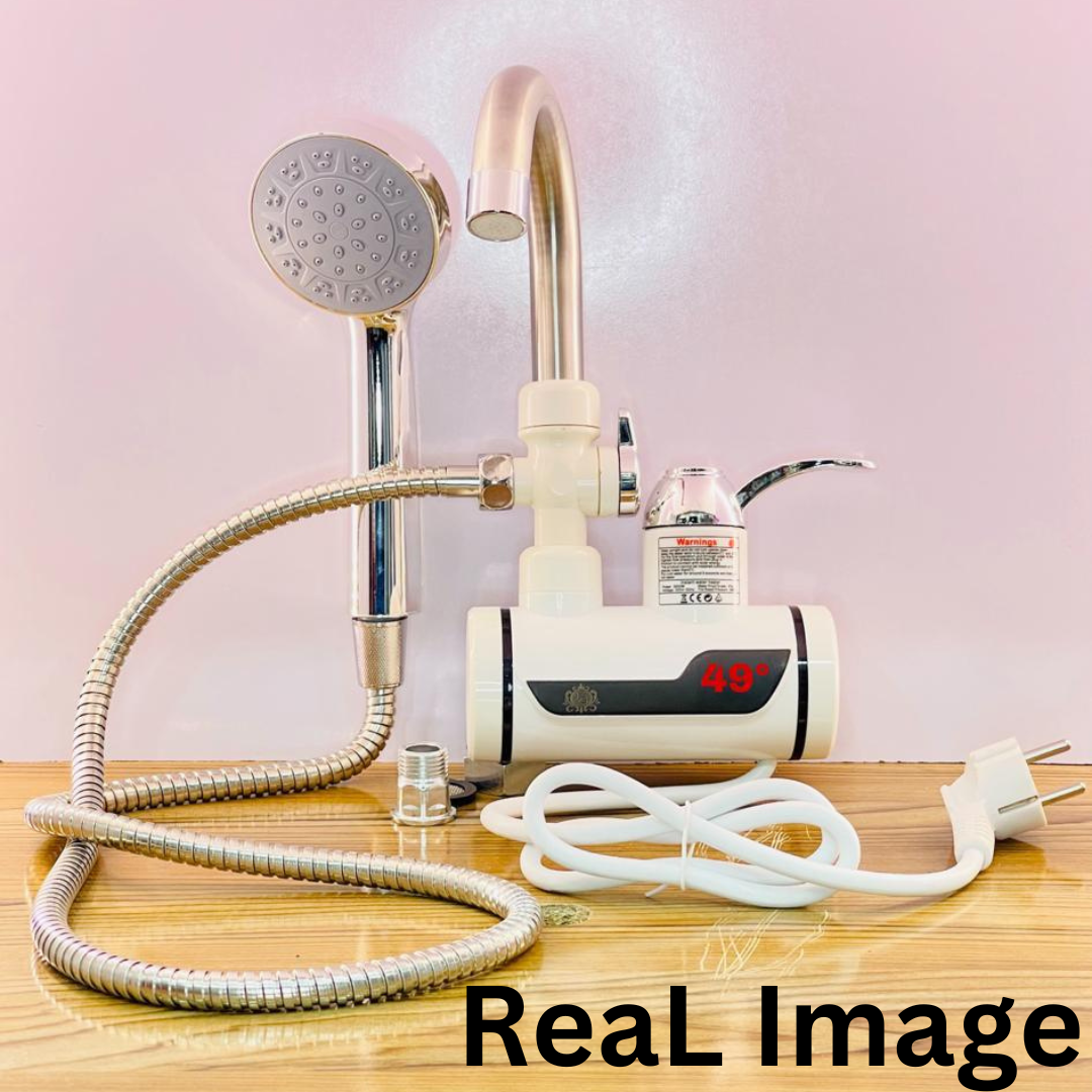 Instant Electric Water Heater Tap With Shower Head Shockproof Hot ...