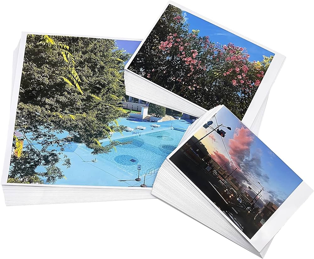 25 sheets 4x6 inches & 20 sheets 4x7 inches white glossy photo papers ...