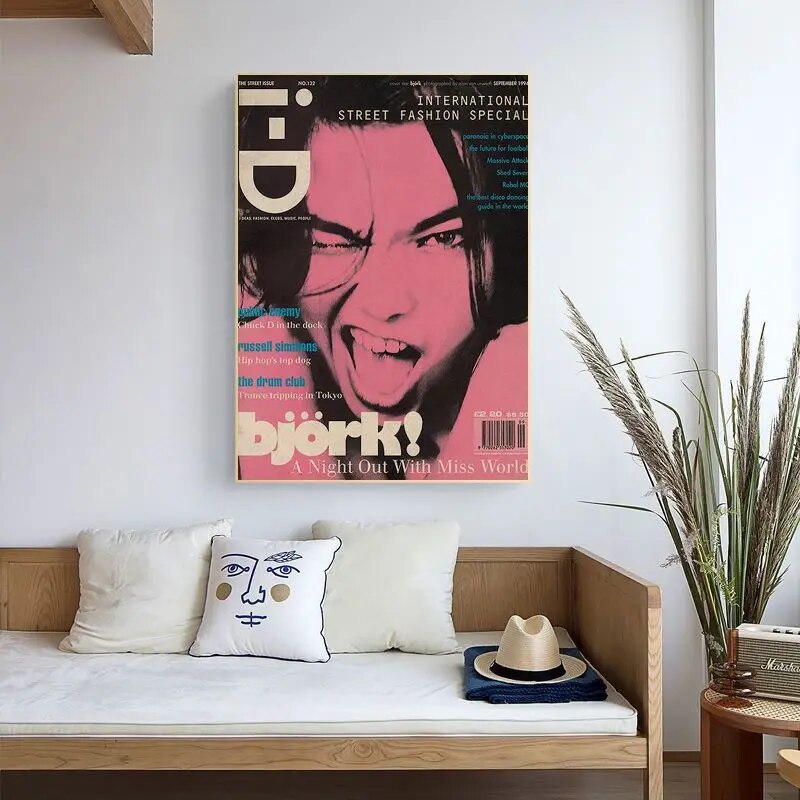 Bjork Funny Classic Anime Poster Wall Art Retro Posters For Home ...