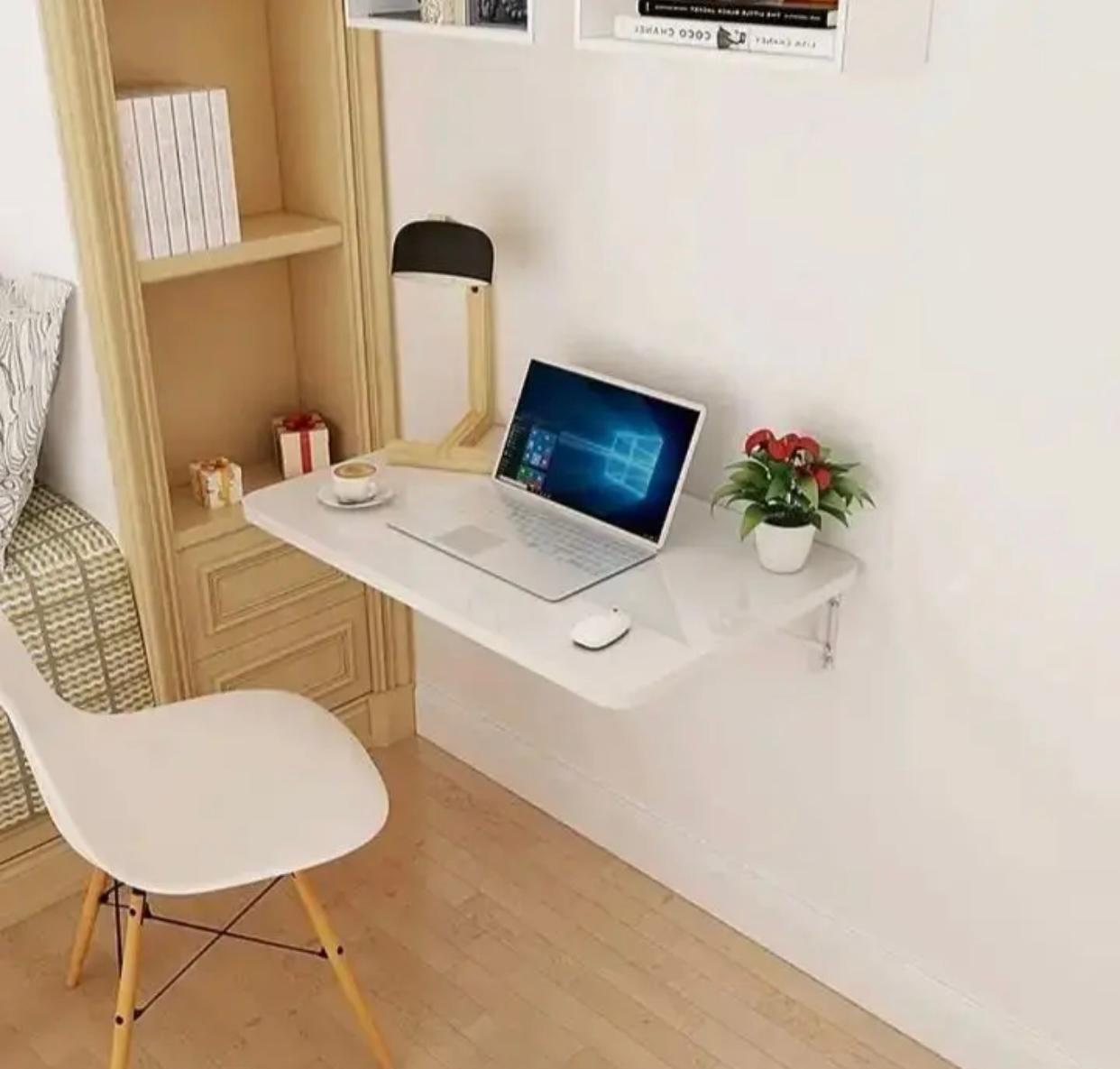 Wall mounted folding laptop table/computer table with foldable brackets ...