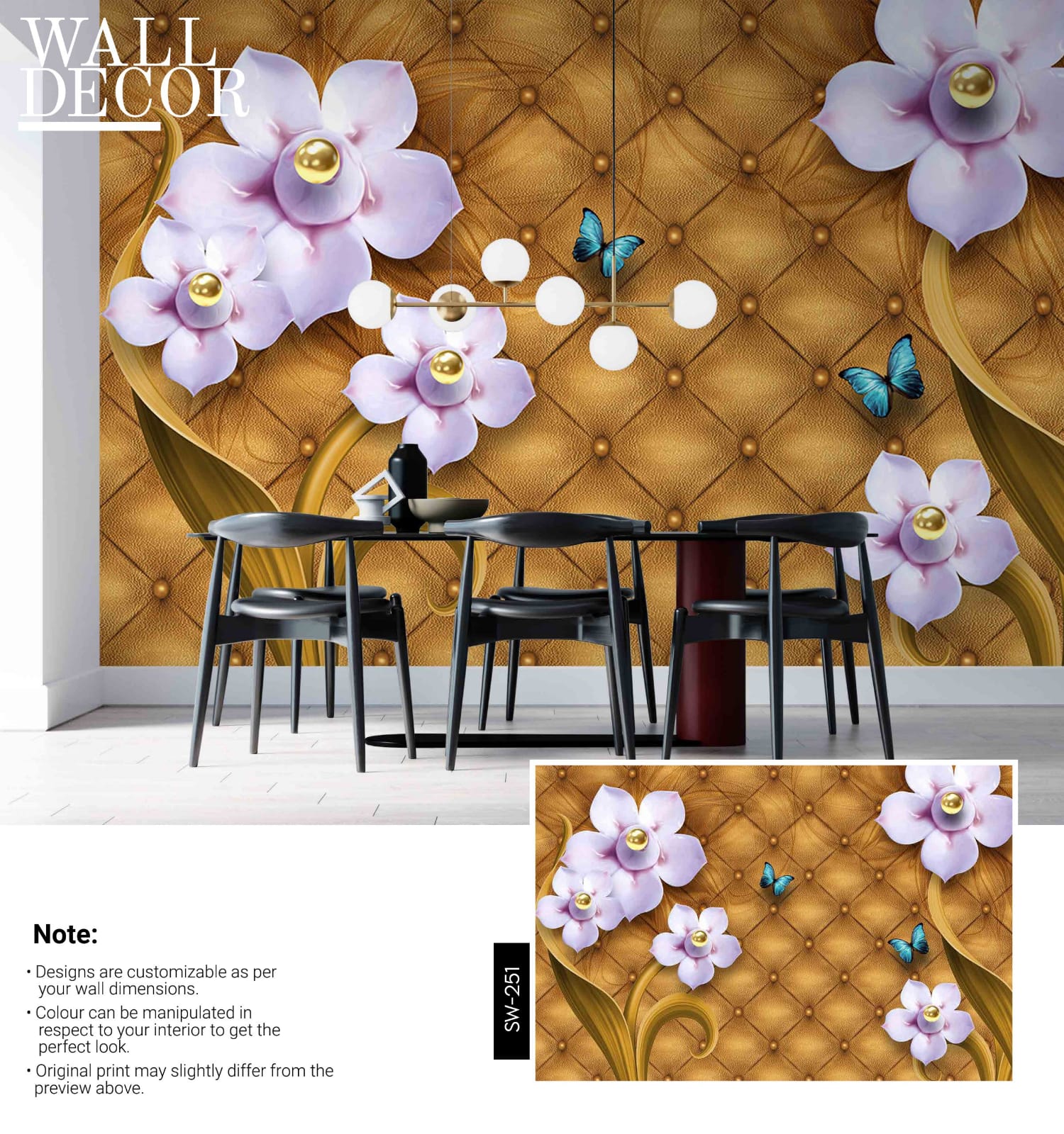 Wall Decor Wallpaper Room Decoration 3D Flex Wallpaper 8*10 Size | Daraz.pk
