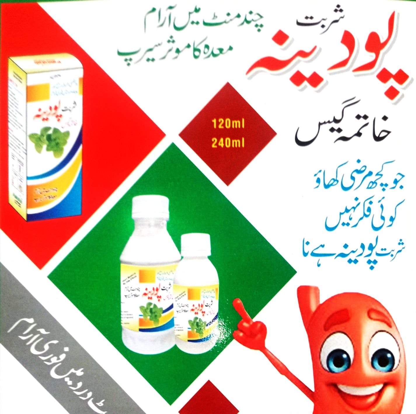 Sharbat Podina useful for ,stomach ailments, stomach aches, gas ...