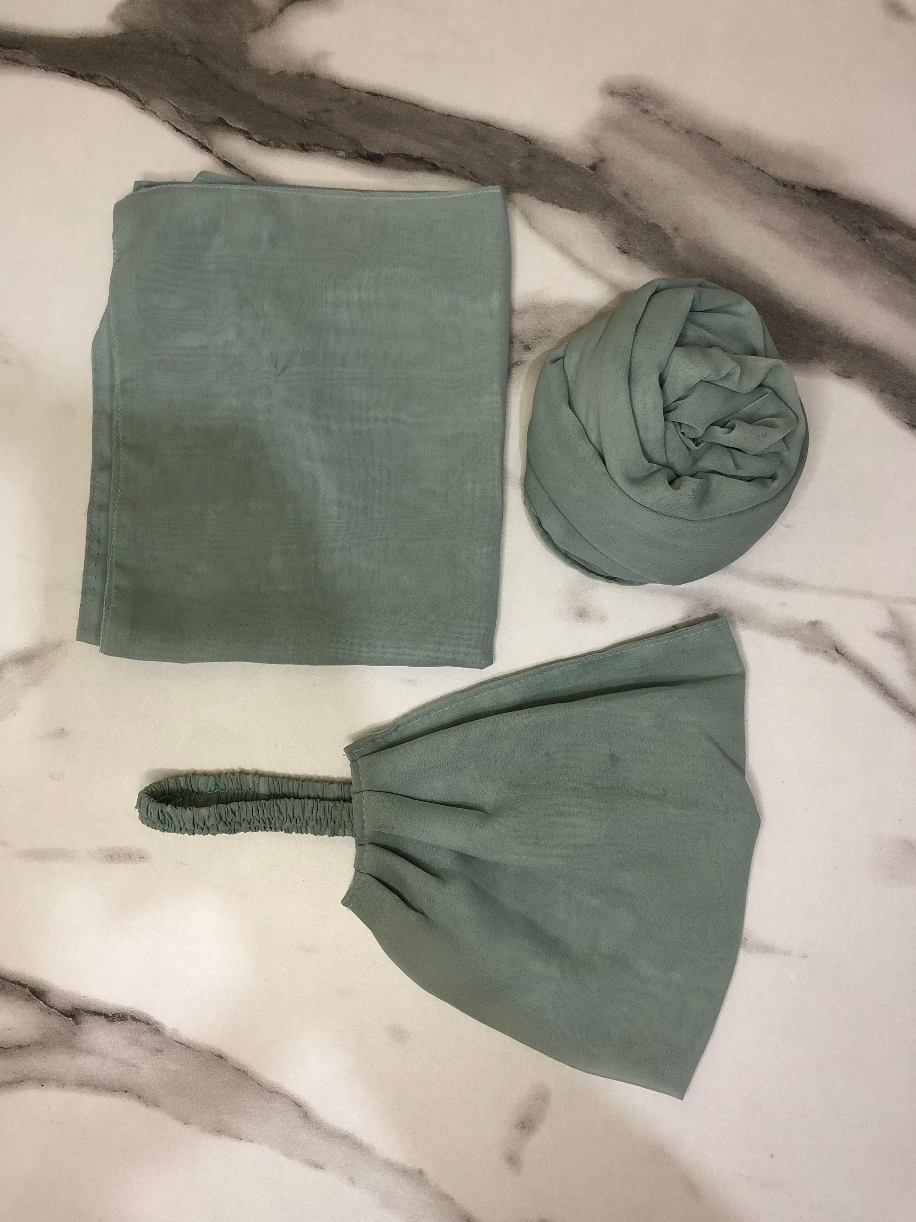 Chiffon Georgette Hijab Scarf Plus Niqab Patii Plus Cap stoller for ...