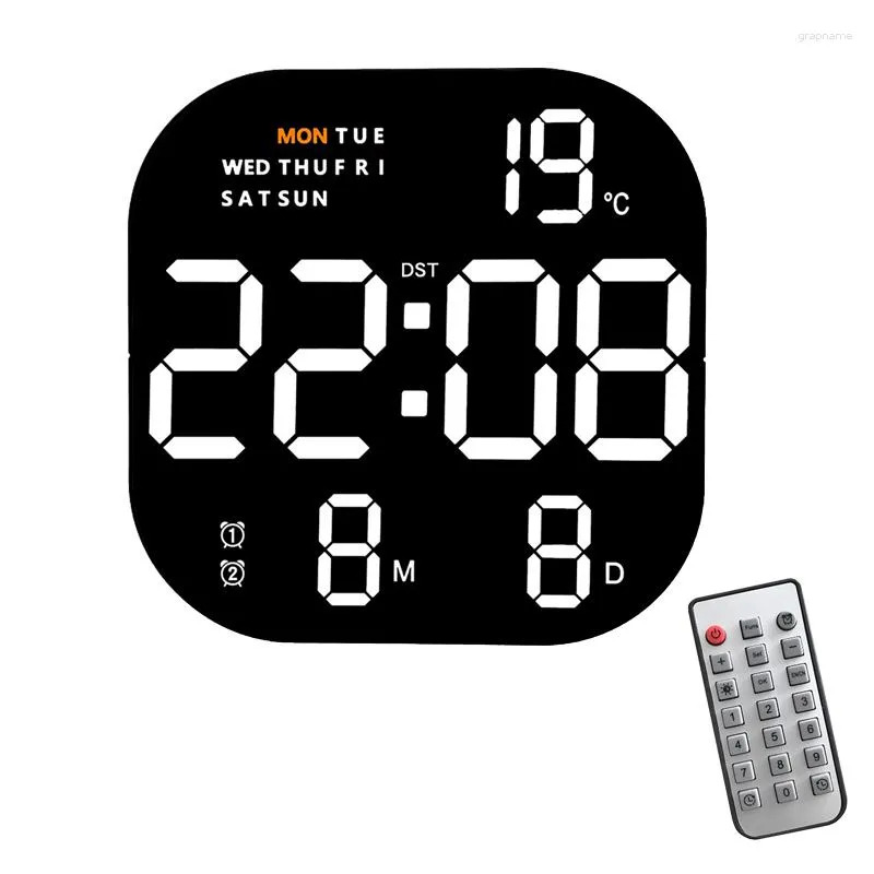11 Inch LED Digital Wall Clock with Remote Control, Large Display ...