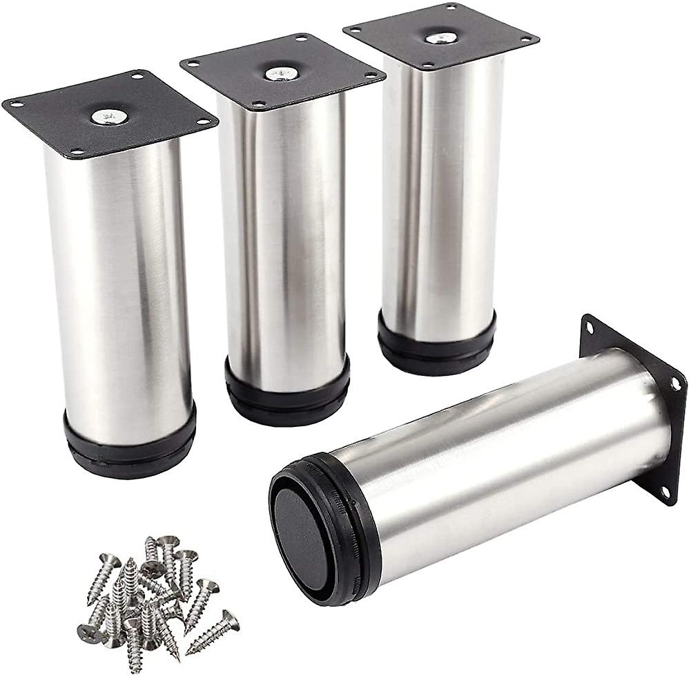 4pcs Stainless Steel Adjustable Furniture Feet, Round Sofa,Cabinet ...