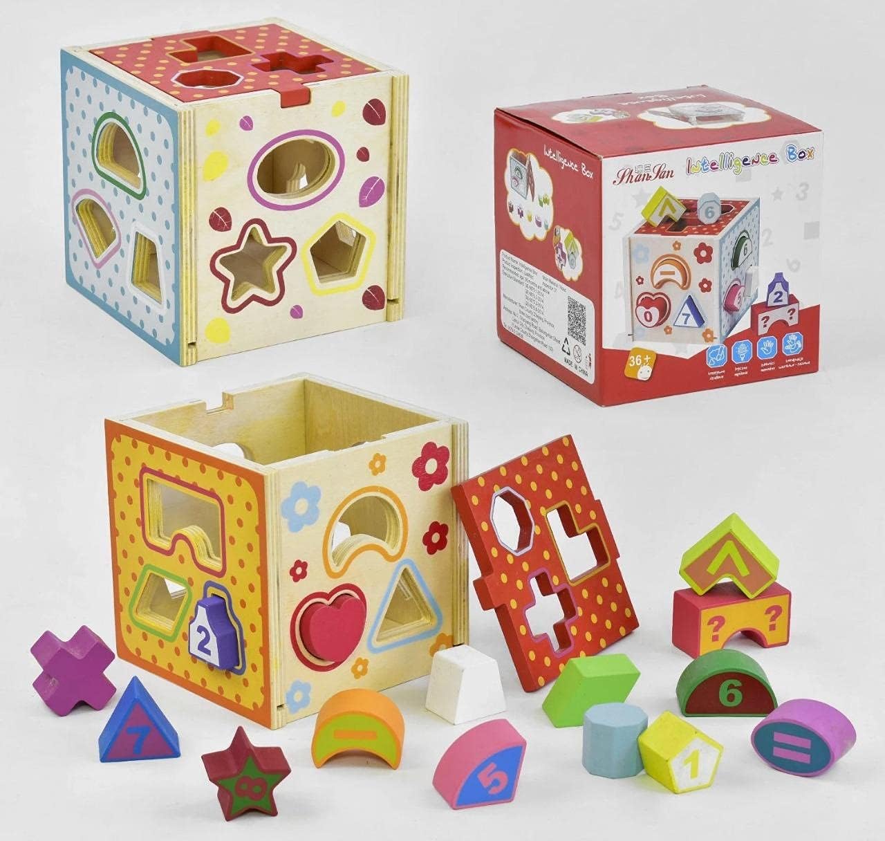 Wooden Shapes Sorter Intelligence Box YW-008 | Daraz.pk