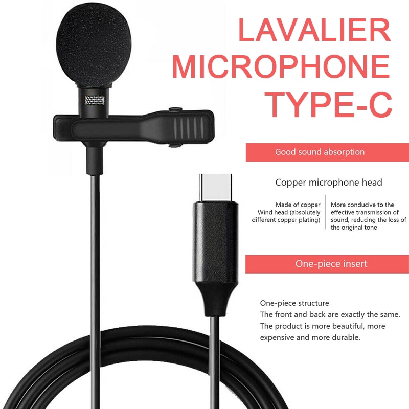 K8 Wireless Clip On Collar Mic with Noise Cancellation for Type C ...