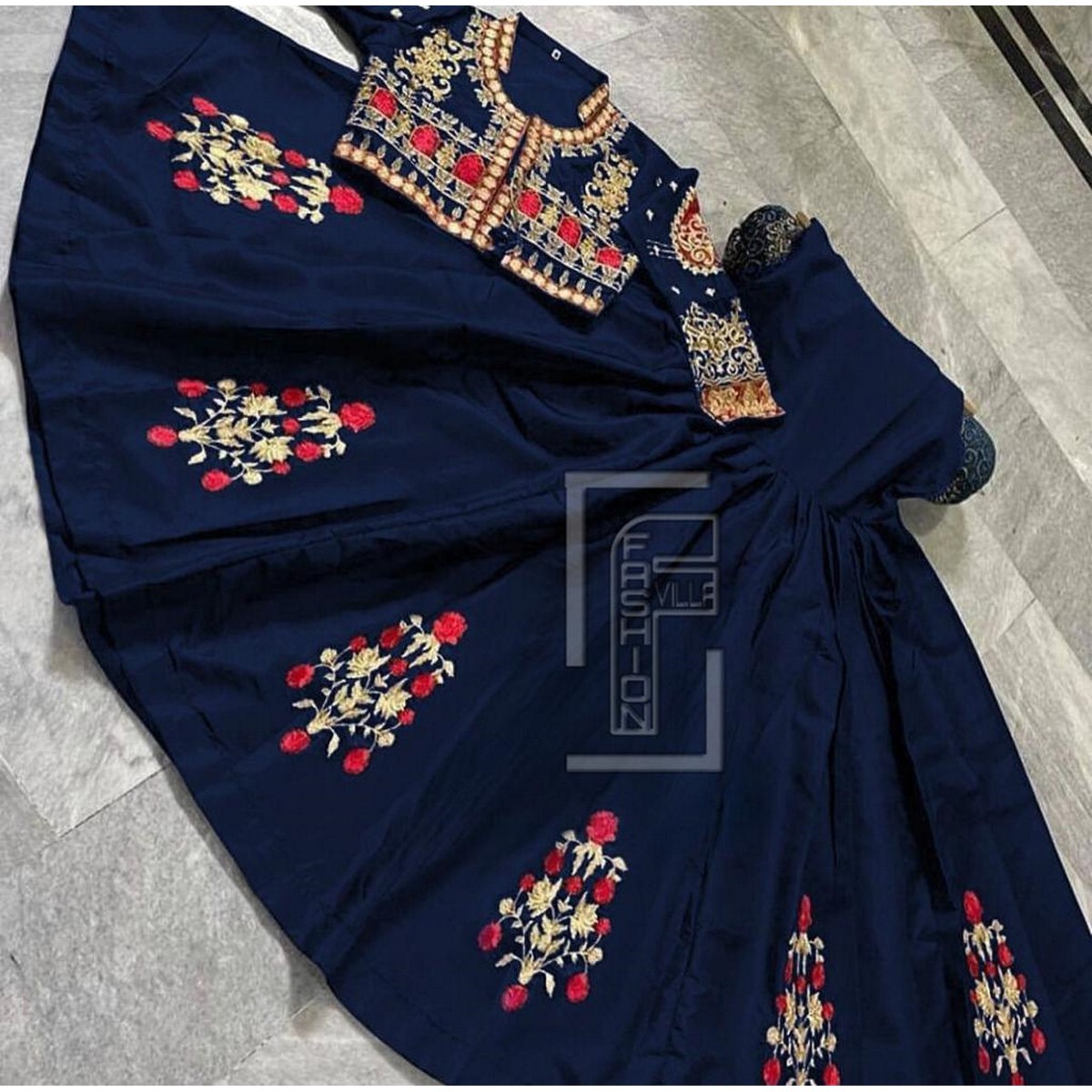WPM Silk Embroidered Maxi Frock For Women & girls | Daraz.pk