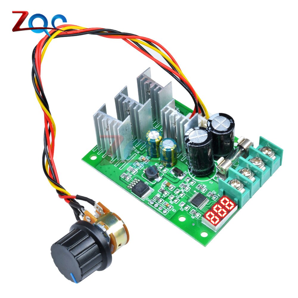 DC 6 -60V 30A PWM Motor Speed Controller LED Digital Display Regulator ...