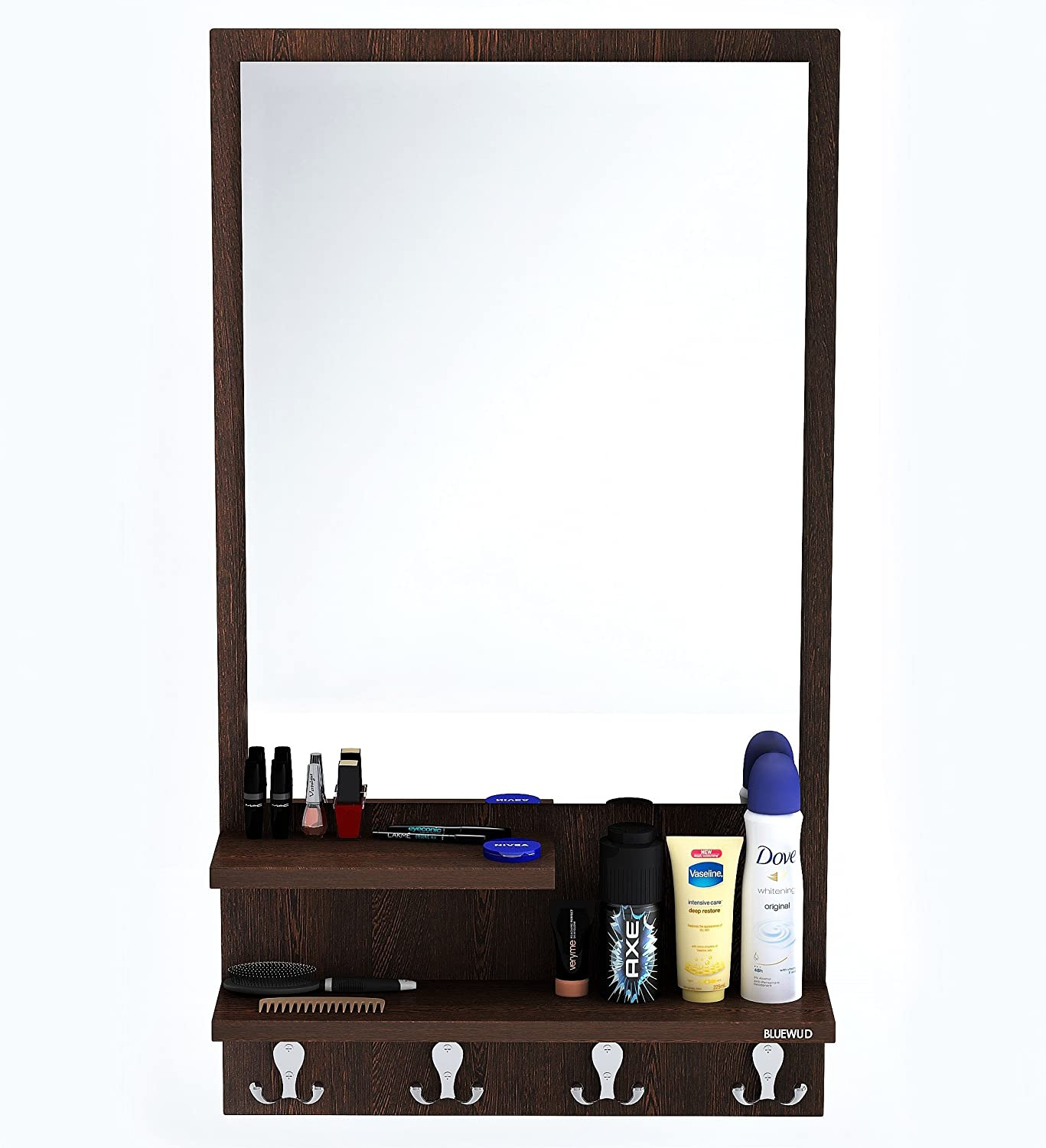 eDecor Stunning Wall Hanging Dressing Table/Mirror with Shelves, and ...