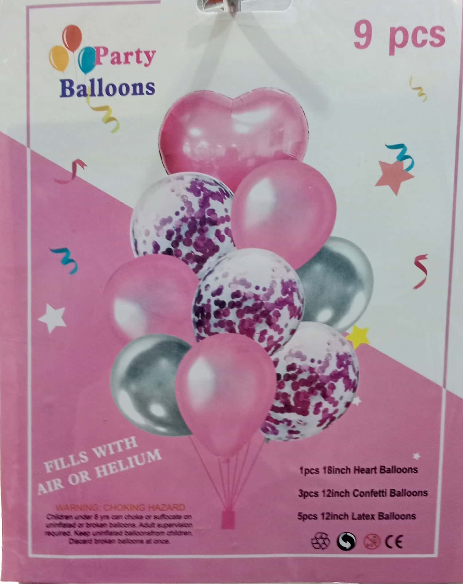 9pcs /set Balloons - Metallic Confetti Balloons | For Birthday Party ...