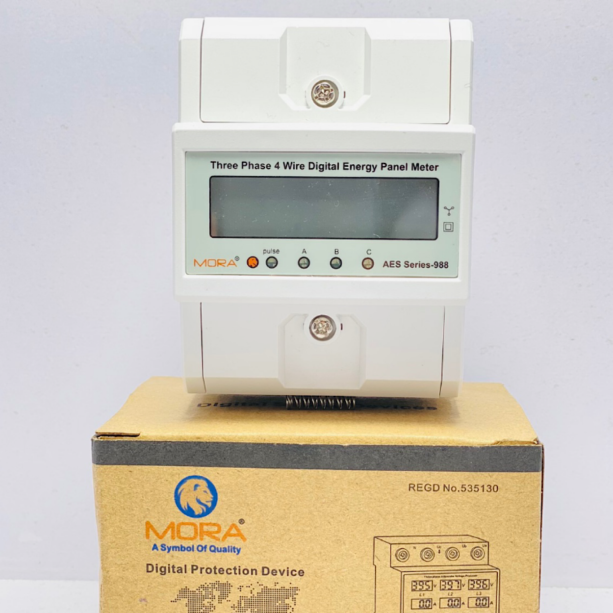 Electronic Watt Power Consumption Energy Meter Wattmeter kWh Din Rail 3 Phase 4 Wire 5-80A 380V ...