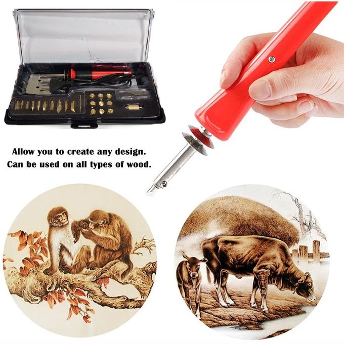 Pyrography Tool Wood Burning Kit, Included Adjustable Temperature ...