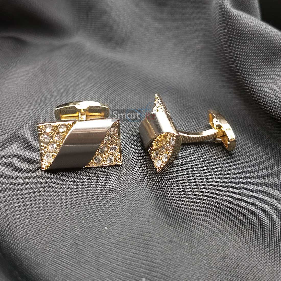 Modern and Elegant design Cufflinks Studs for men in Golden color | Daraz.pk