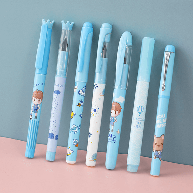 CHREN Cute Fountain Pen Set Of 7 With Ink Refills | Daraz.pk