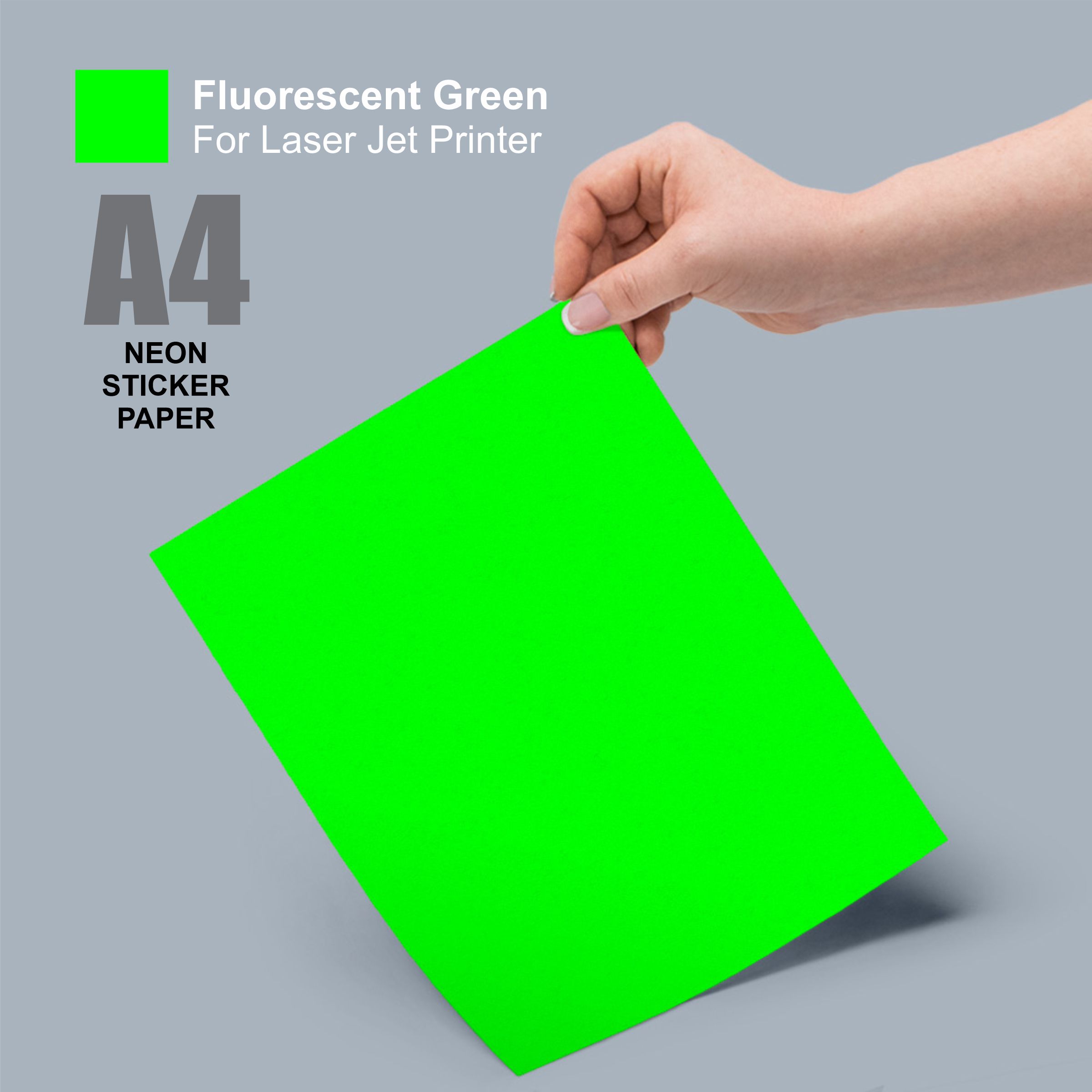 Fluorescent Sticker Paper, A4 For Laser jet Printer | Daraz.pk
