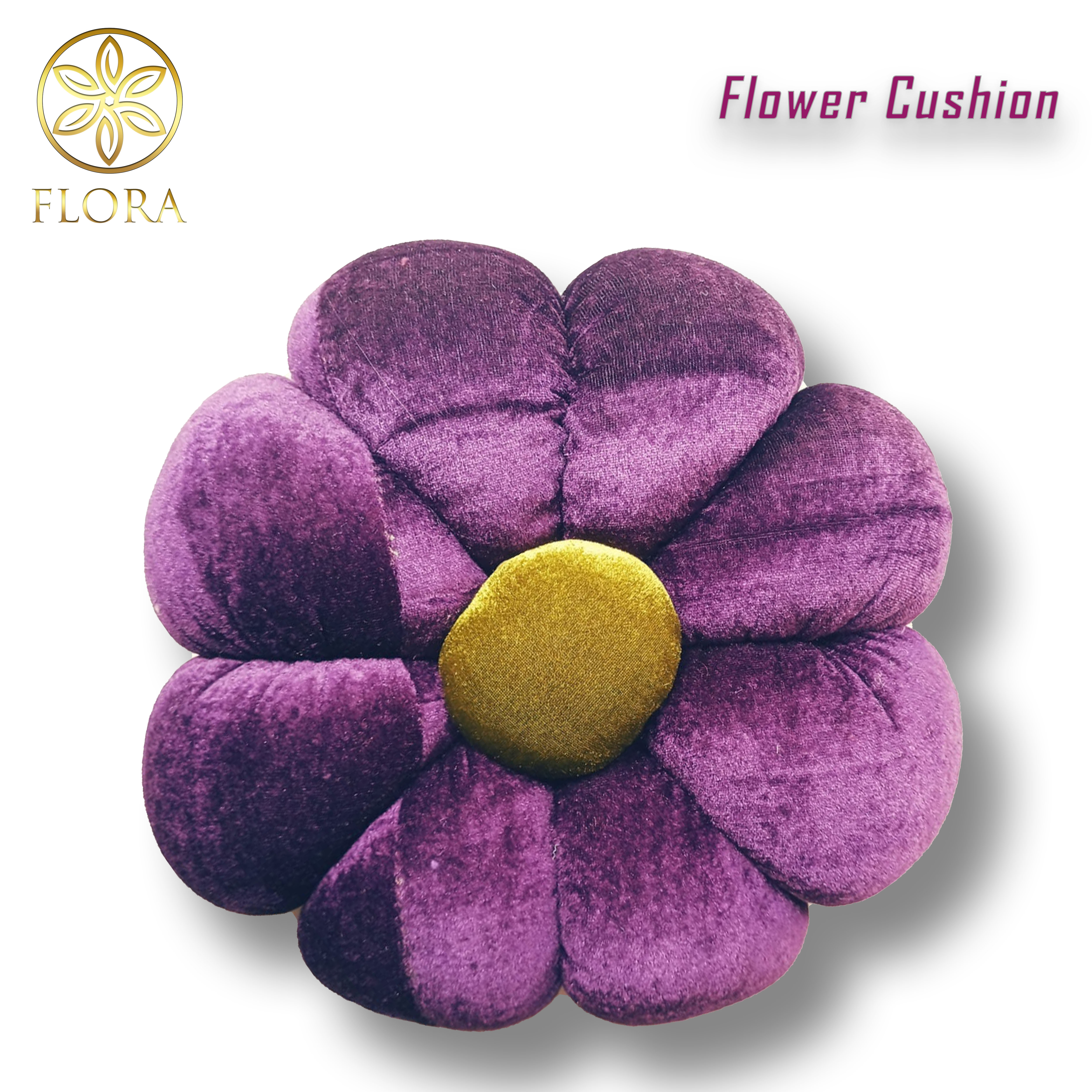 Velvet Round Flower Throw Pillow Cushion Decorative for Home Chair Bed Car Convenient | Flower ...