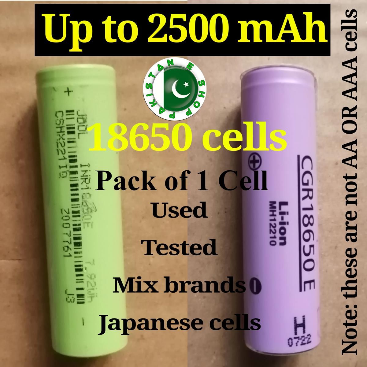 18650 2500mah lithium ion cell Japanese made 18650 battery cell ...