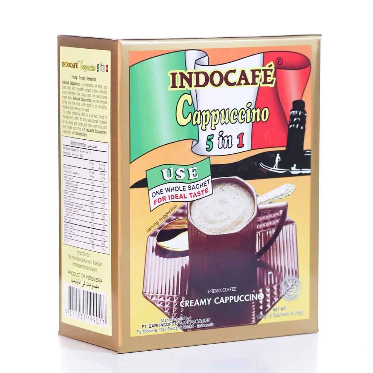 GF Indocafe Cappuccino 5 in 1 Coffee 120GM | Daraz.pk