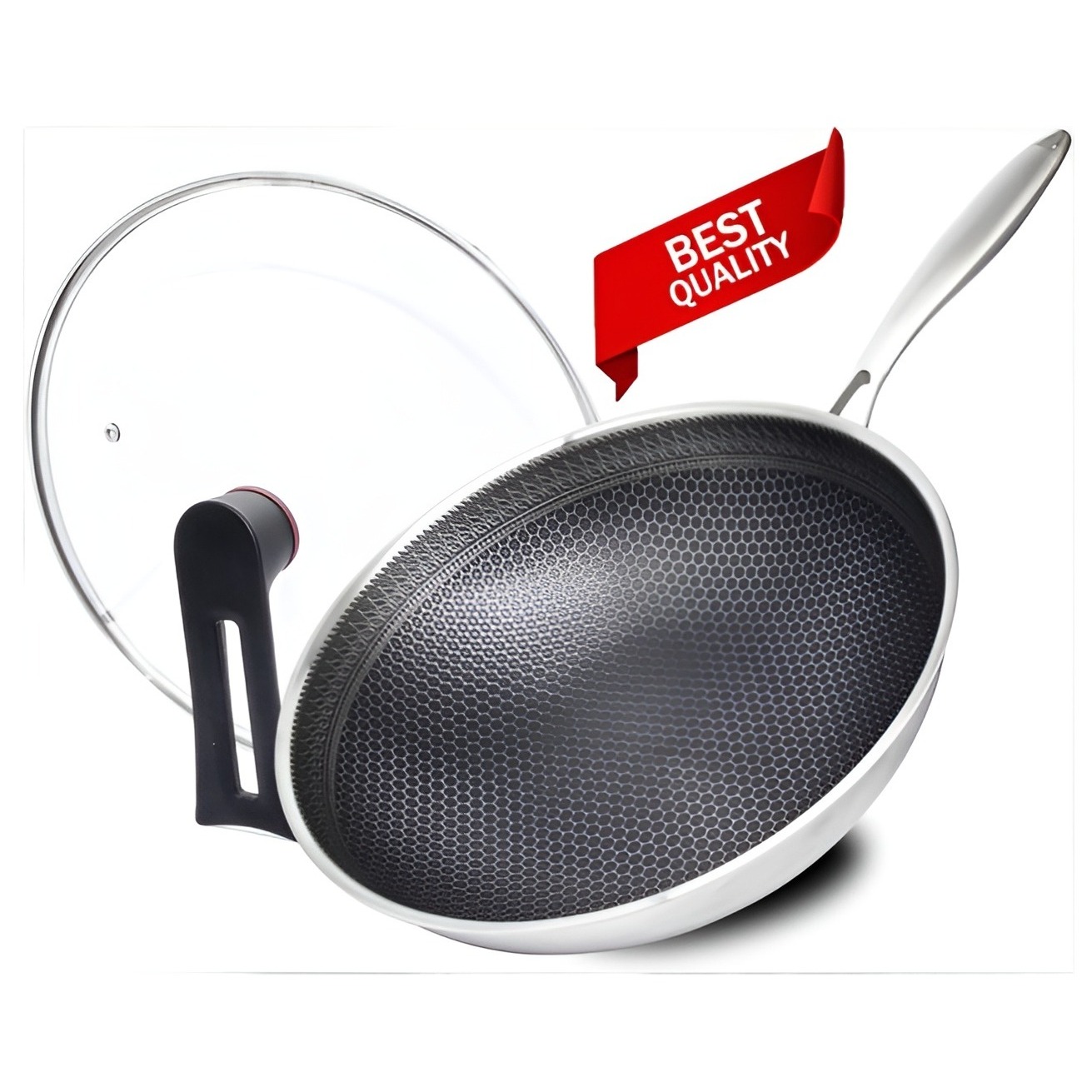 New Multifunction Laser Crafted Printed Frypan With Glass for Safe and ...