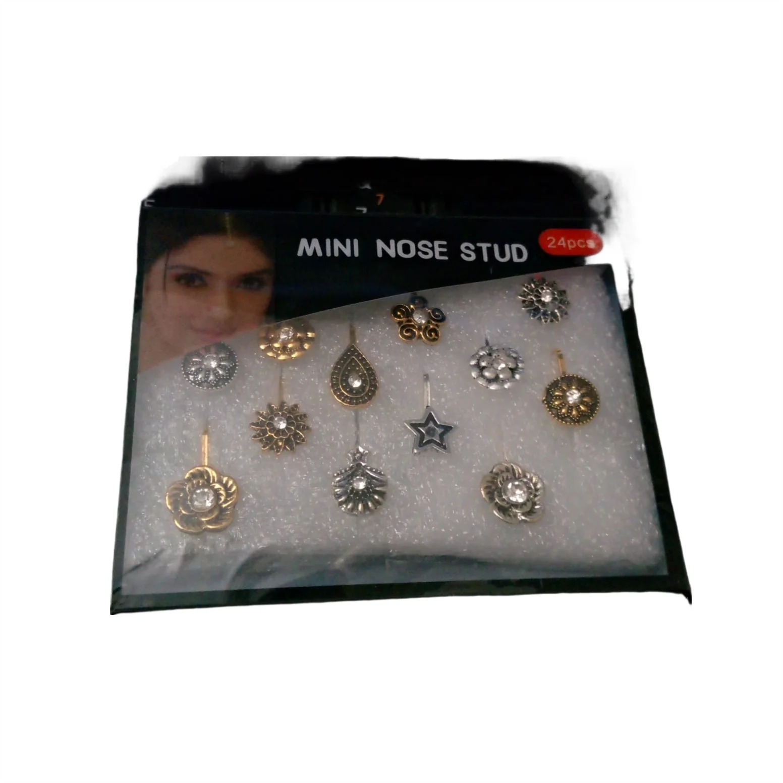 No need piercing Ear ring Nose ring lip ring Navel ring pack of 3 ...