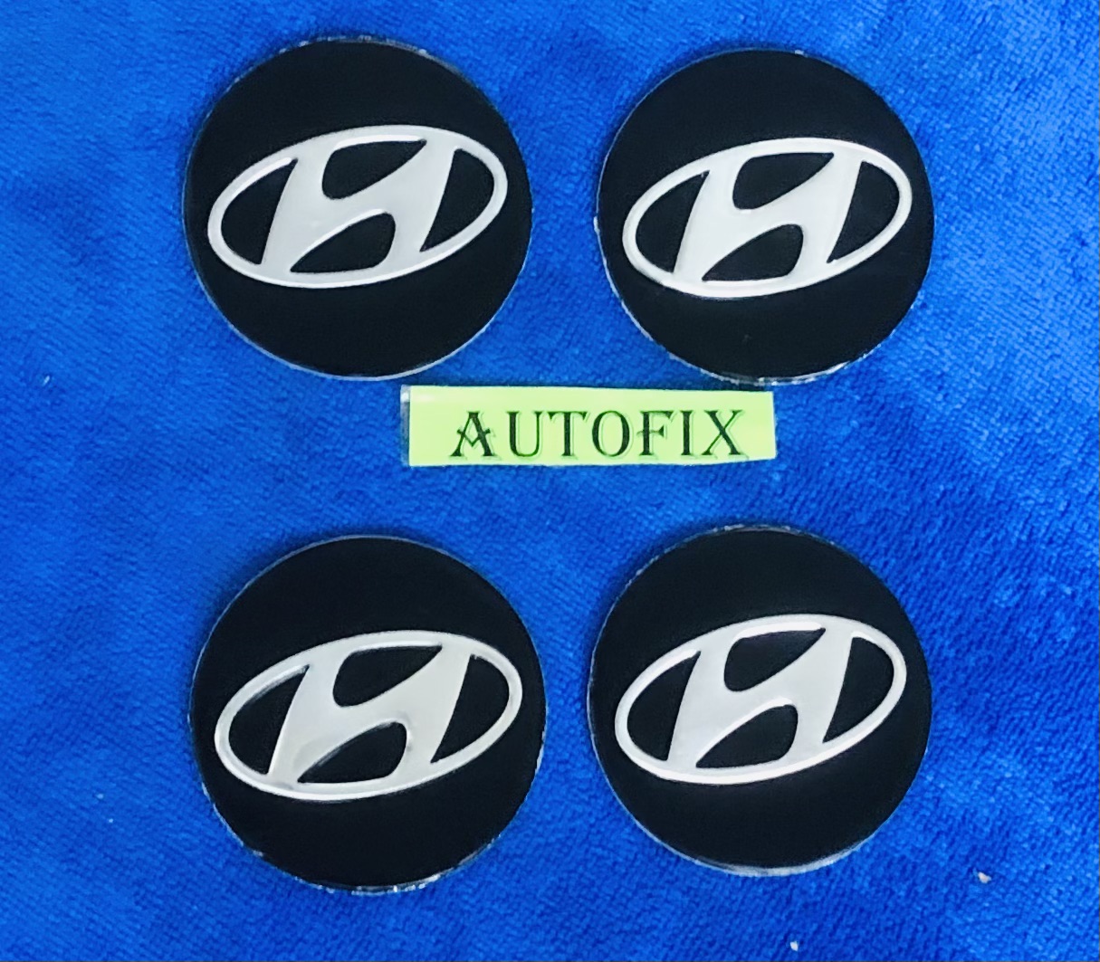Hyundai wheel Center cap thin alloy Stickers 2.1 Inches 04 PCS | Daraz.pk