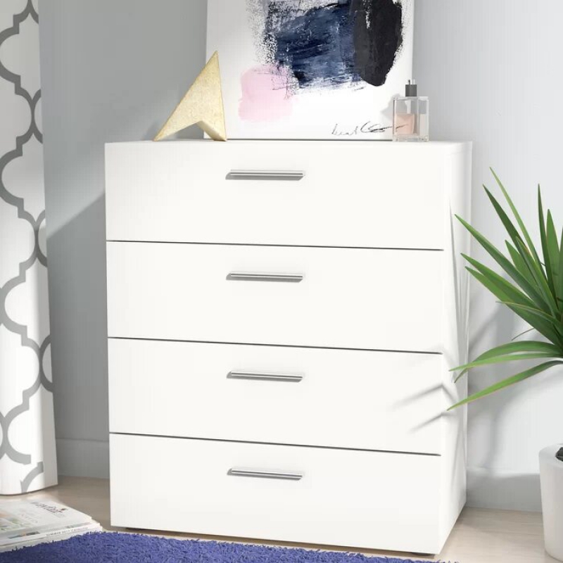 Chest Of 4 Drawers White drawer unit drawer for room | Daraz.pk