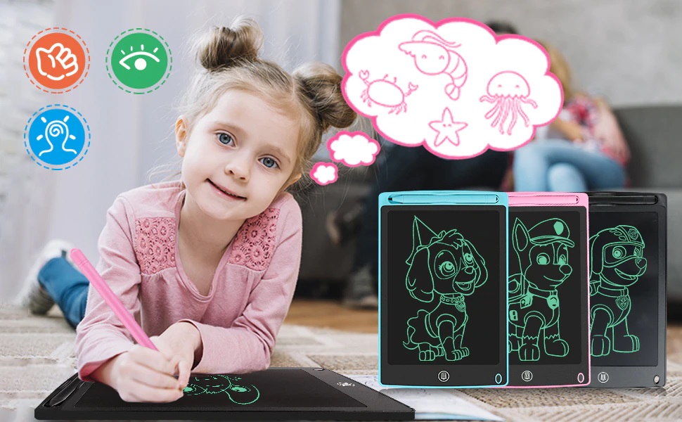 LCD Writing Tablet Electronic Slate E-writer Digital Memo Pad Erasable ...