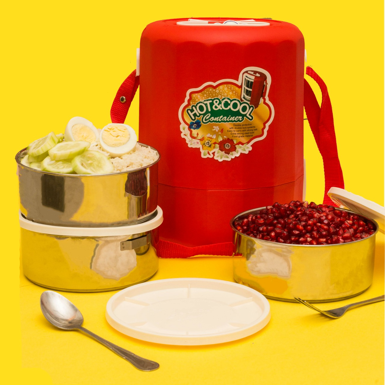 Hot and cool insulated Stainless steel and stylish Travel and picnic ...