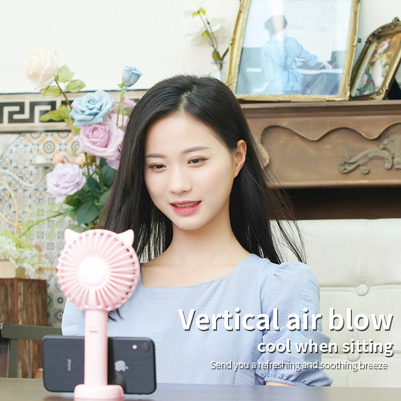 ARMICO Portable USB Ventilation Fan Mini Cute Cat Hand-Held/Desktop ...
