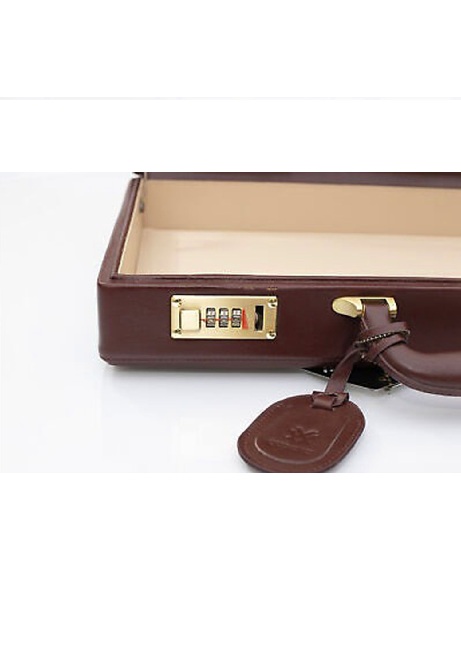 Original Leather Briefcase Bag File bag Locking Features and inner Mesh ...