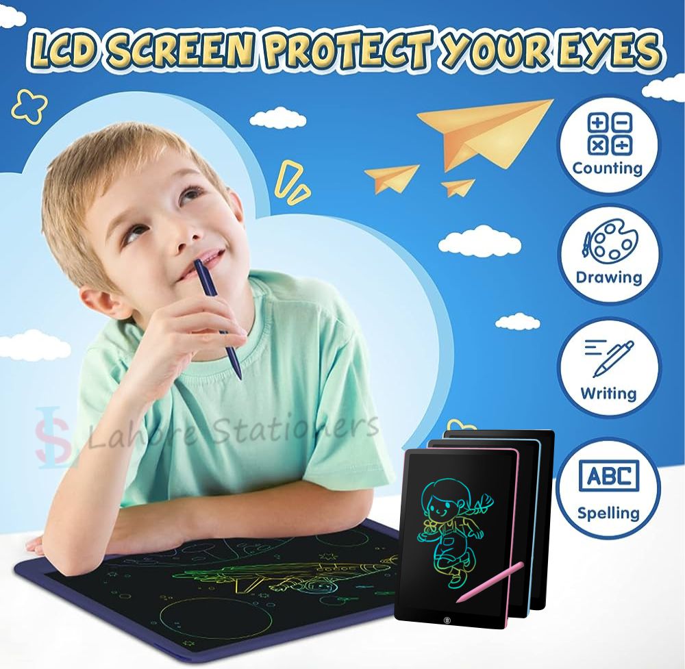 8.5 LED Writing Tablet Digital Magic Slate Ruff-pad Portable Drawing ...